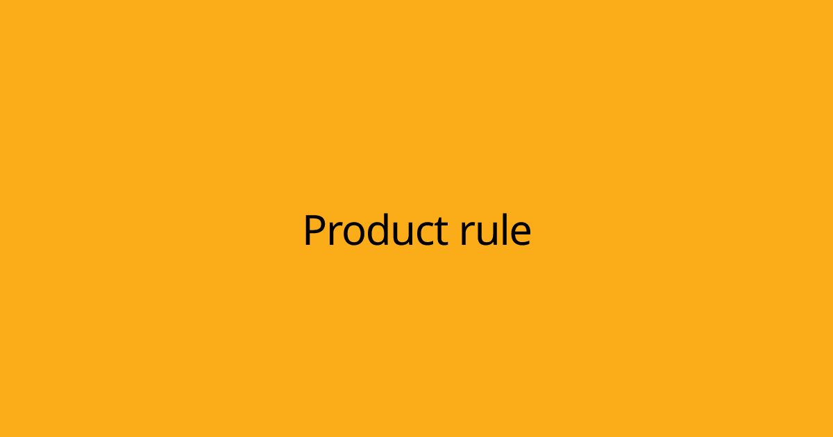 Product rule